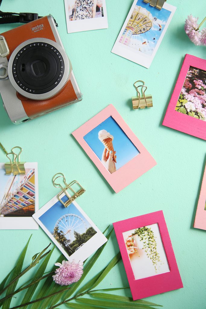 DIY-Rahmen aus Balsaholz für Instax Bilder