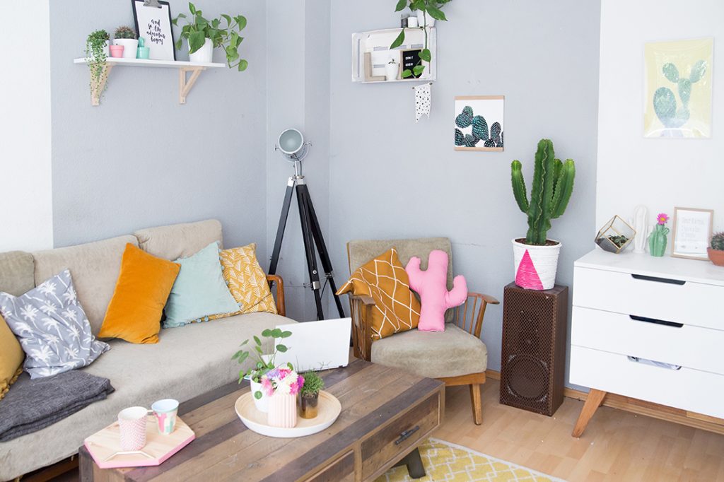 Wohnzimmer Umstyling mit viel DIY Deko